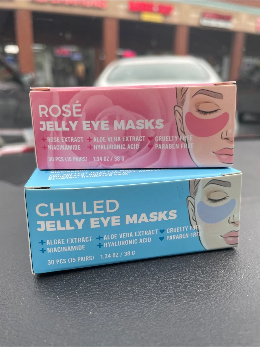 Skincare | Rose Chilled Jelly Eye Mask Duo Pink And Blue Lot Of 2 ...